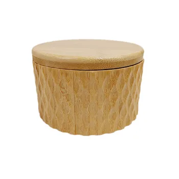 Bamboo Salt Cellar Kitchen Salt Box With Swivel Magnetic Closure Lid ...