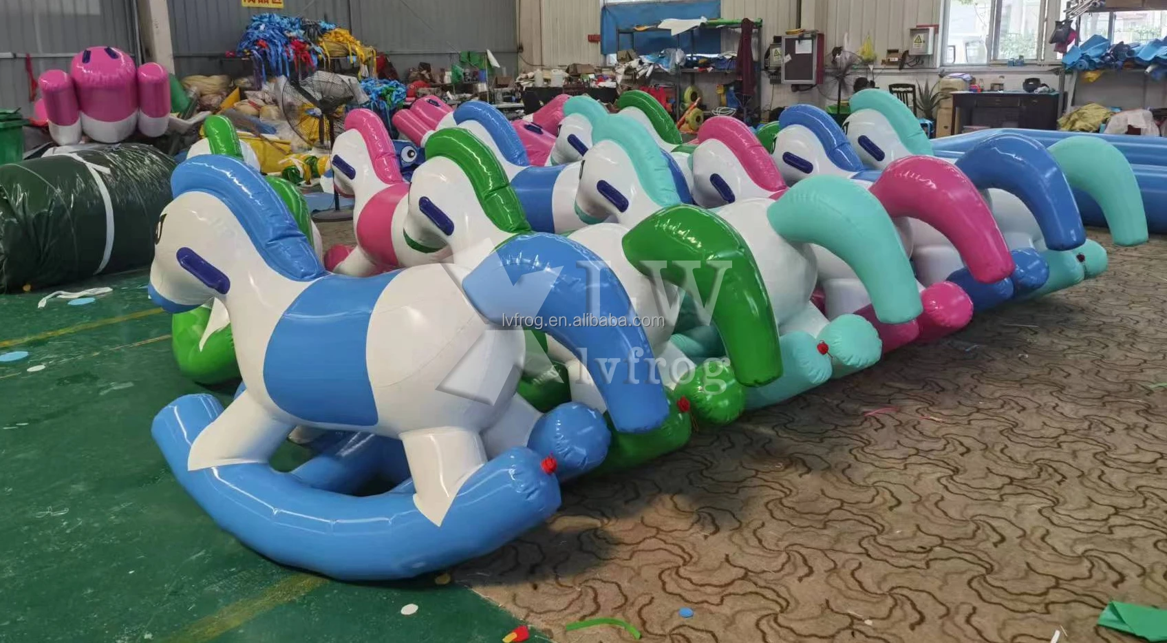 Korea Popular Airtight Inflatable Pirate Ship Viking Seesaw Boat for Kids