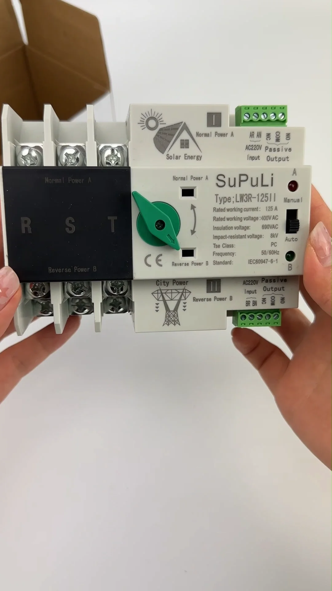 太阳能逆变器用三相ats自动转换开关125a交流400伏不间断双电源控制器ats - Buy Ats开关自动转换3相,双电源自动转换开关,双 ...