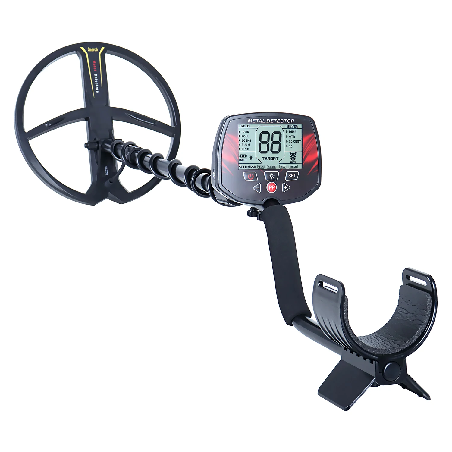 Gt990 Portable Collapsible Gold Metal Detector Electronic Measuring ...
