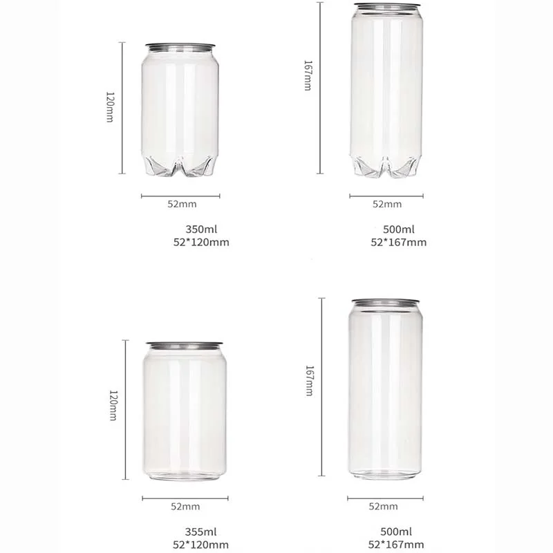 Customizable PET Plastic Cans - High Quality & Transparent