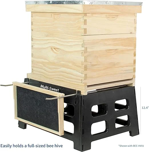 Automatic Black Plastic Beehive Stand - Support & Durability