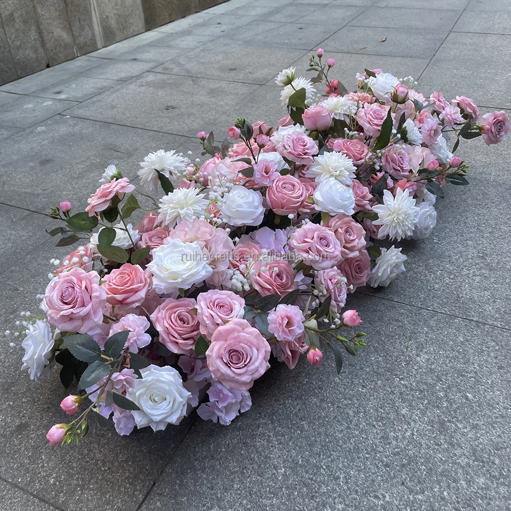 2024 Artificial Flower Garland Flower Runner Arch Wedding Table ...