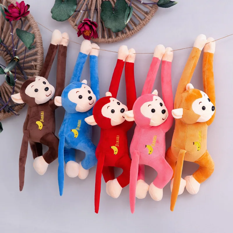 Al Bendable Long Arm Hanging Plush Animal Monkey Doll Anti-collision ...
