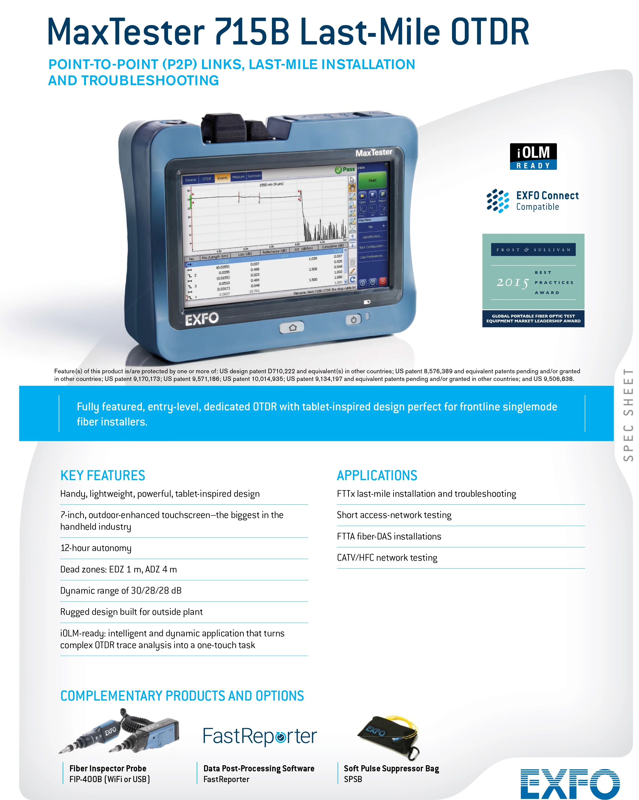 EXFO OTDR Maxtester 715B - Reliable Optical Fiber Testing