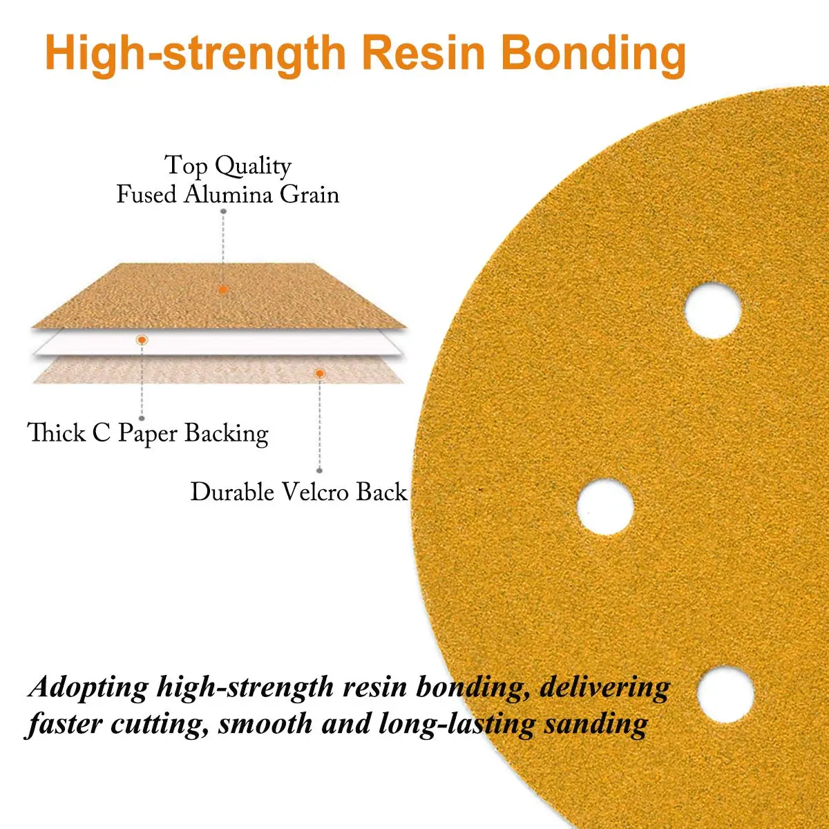 6 Inch Gold Sanding Disc - Versatile Abrasive Solutions