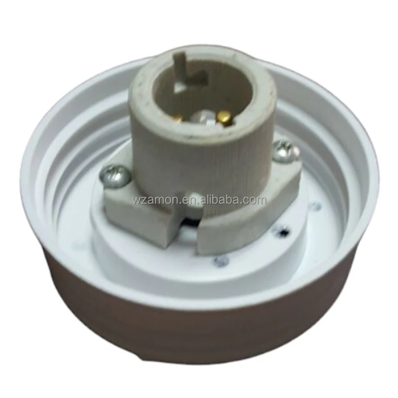 White Bakelite Porcelain Ceramics B22 Bayonet Straight Light Bulb ...