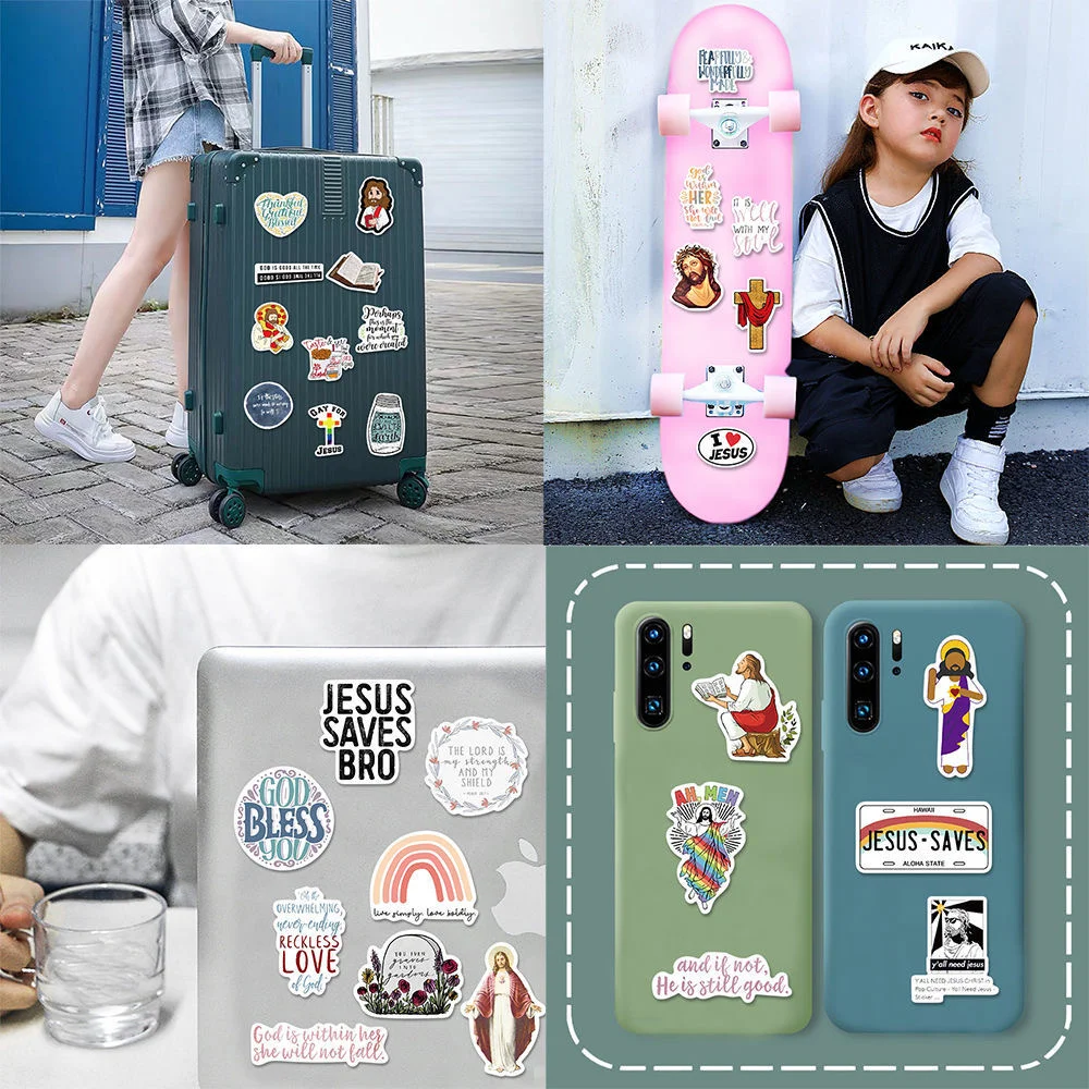 100pcs Bible Jesuss Motivational Letter Stickers For Notebook Water ...