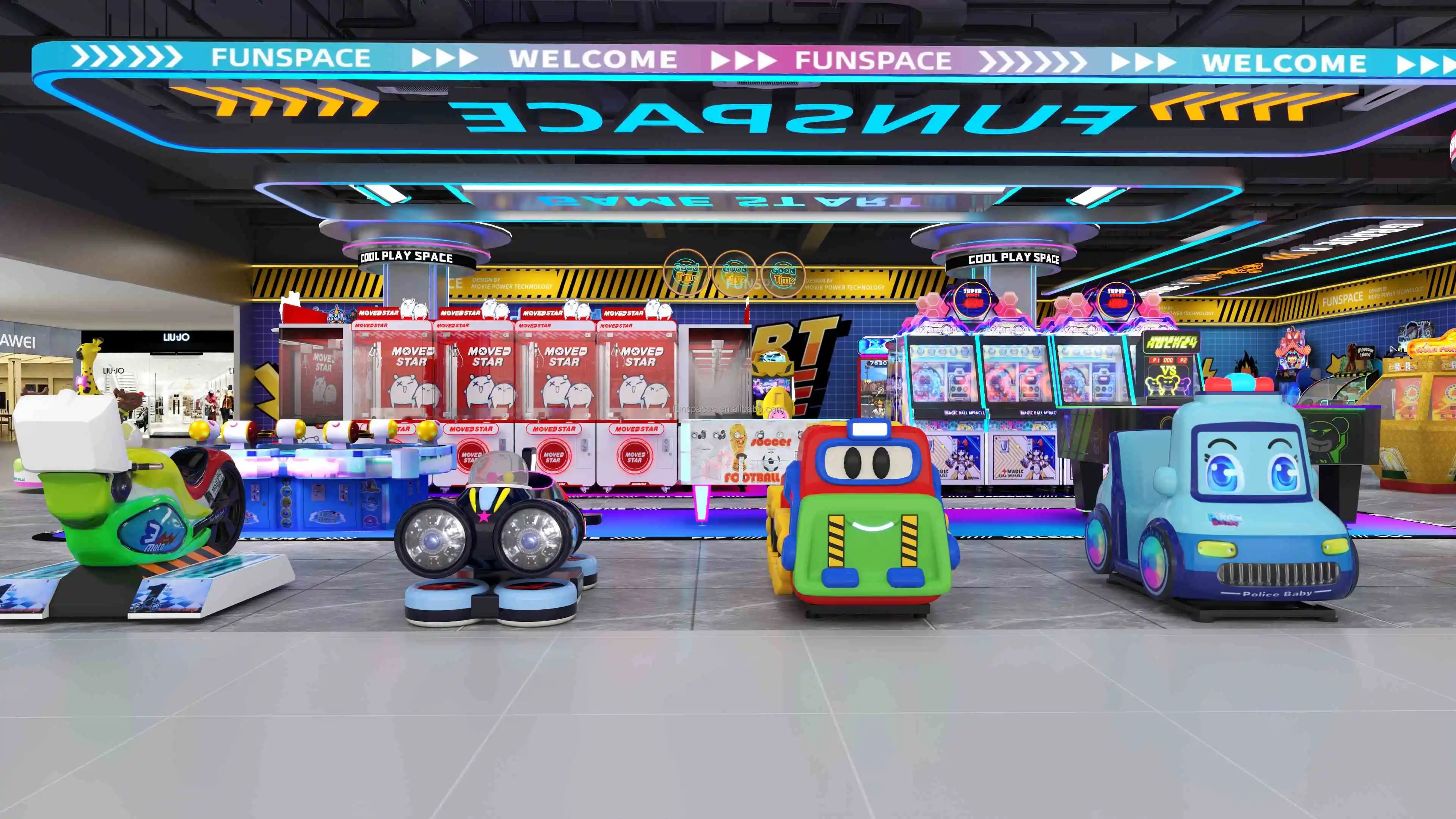 Site Management Equipment Amusement Park Arcade Coin Operated Game Room ...