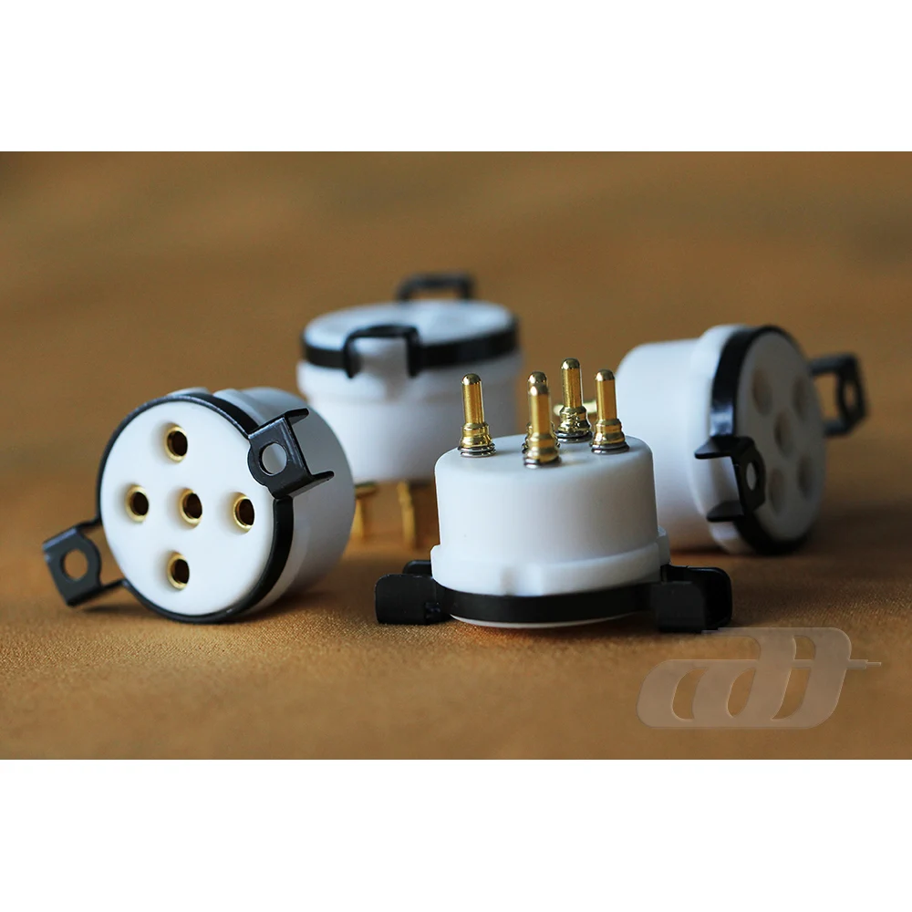 Ptfe Tube Sockets 5 Pins For Tube Audio Amplifier Diy Kit Parts Tubes ...