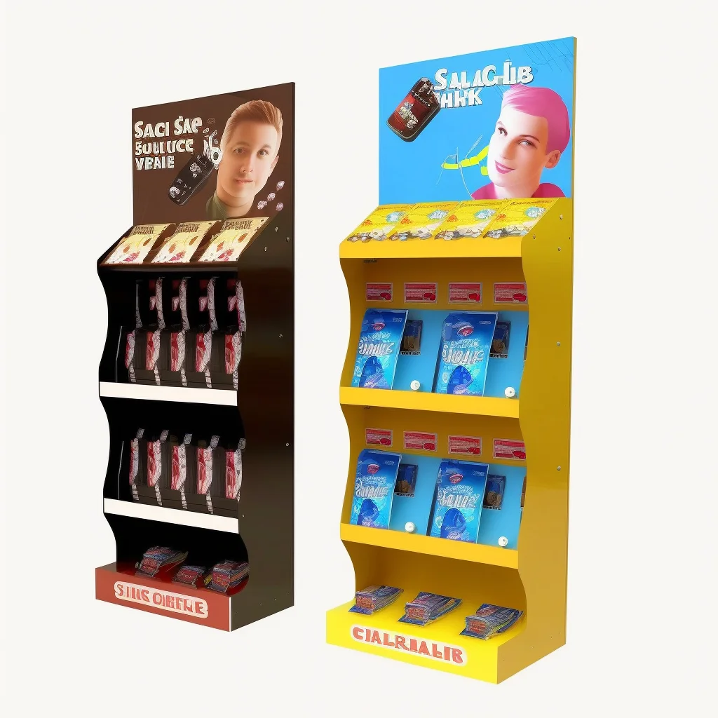 Supermarket Foldable Cardboard Display - Snack Candy Racks