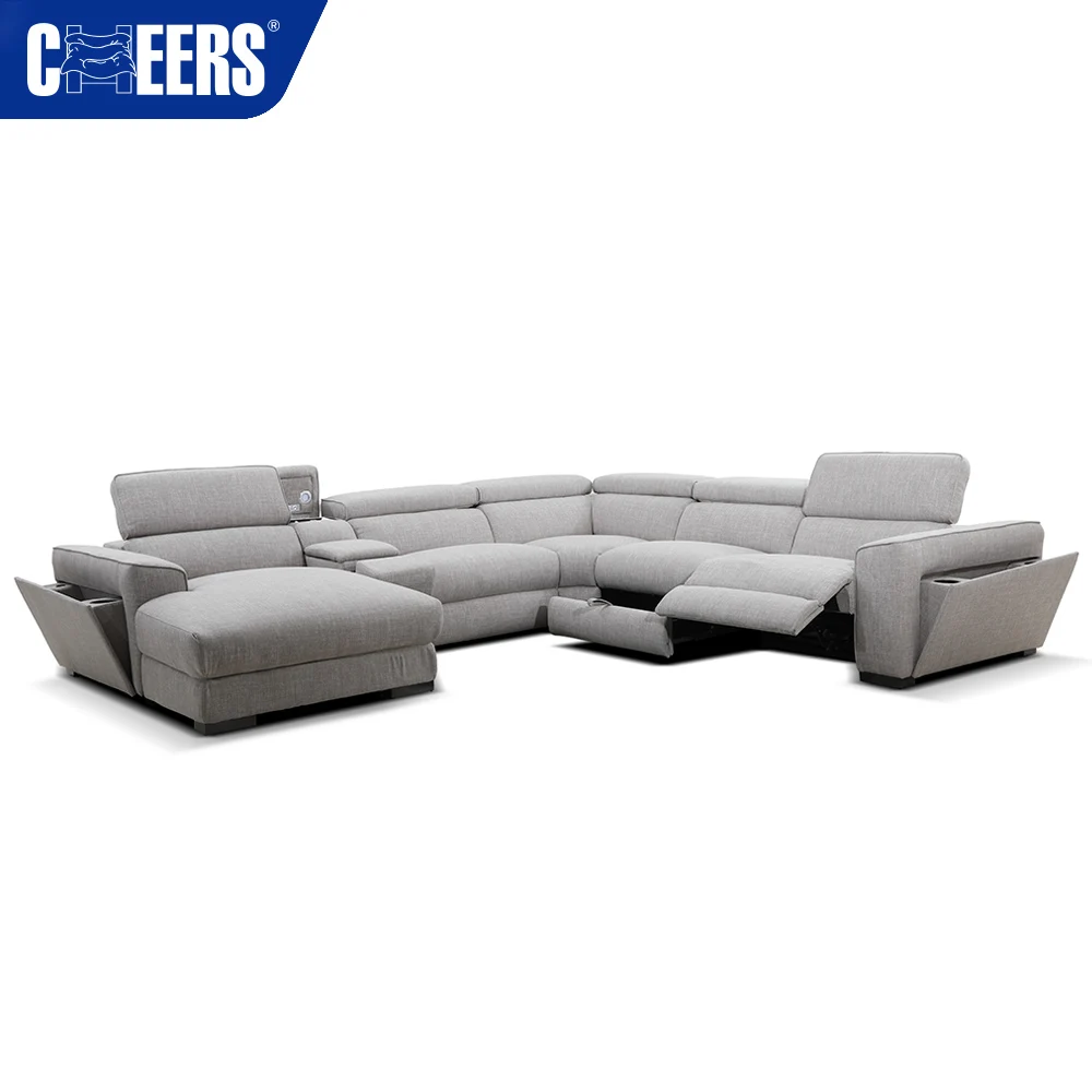 Cheers Fabric Sofa Set - Reclining Sectional for Living Room