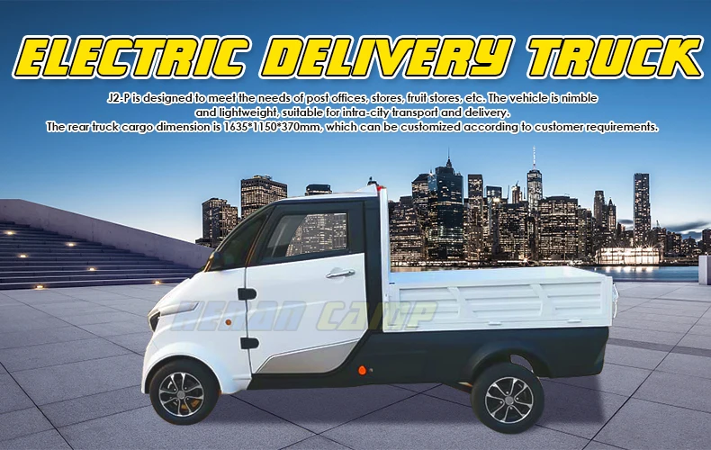4 휠 중국어 전기 트럭 새로운 에너지 자동차 Ev 미니 밴 카고 픽업 배달 차량 Eec CE 성인 오두막 식품 중국 ...
