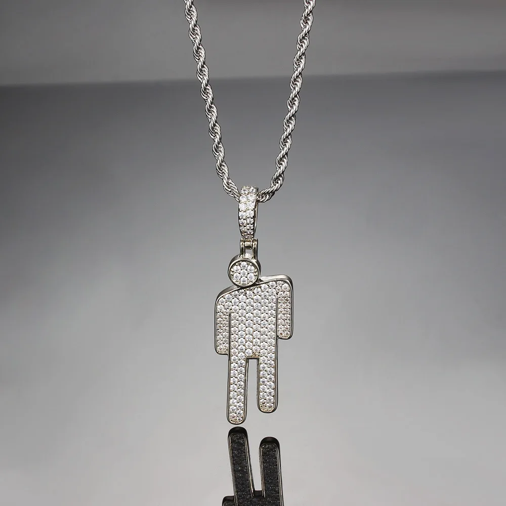 Billie Eilish Style 18k Gold Custom Hip Hop Inlaid Zircon Fashion Women ...