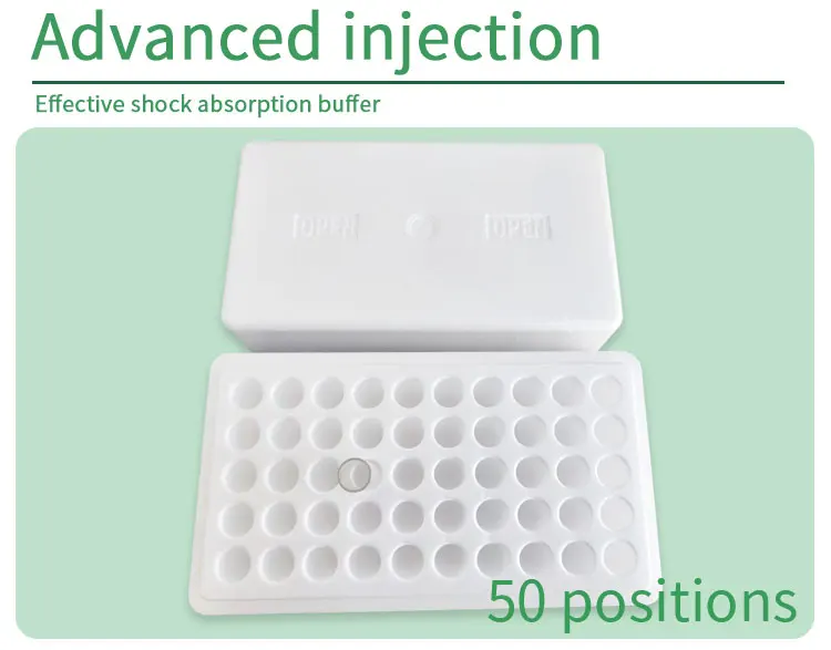 Vacuum Blood Collection Tube Tray - Styrofoam Rack for 16mm Test Tubes
