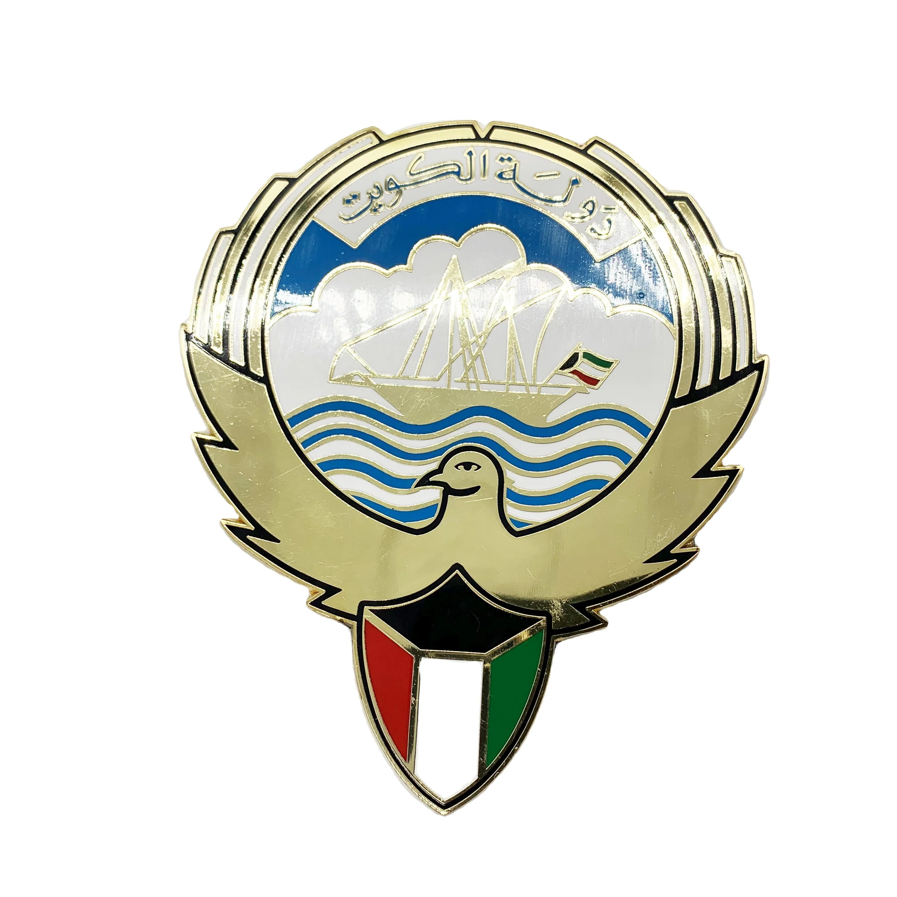 Metal Kuwait logo badge with sticker Kuwait car badge| Alibaba.com