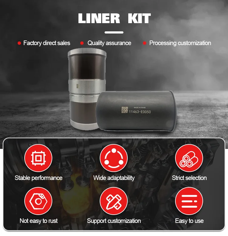 Excavator Forklift Forklift Harvester Diesel Engine Cylinder Kit Liner ...