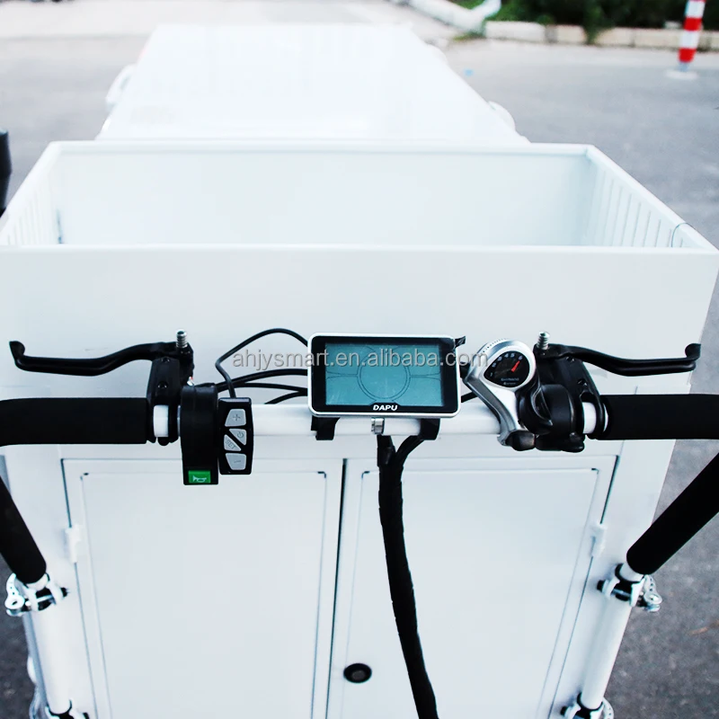3 Wheel Freezer Tricycle Mobile 36V 500W Electric Food Cart Bicycle ...