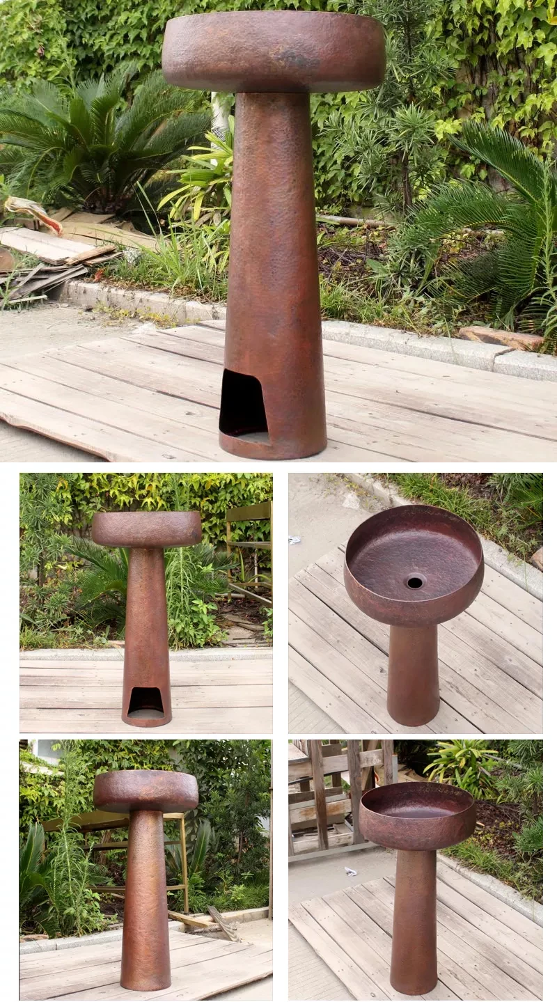 Luxury Design Copper Pedestal Sink for Hotel Bathrooms