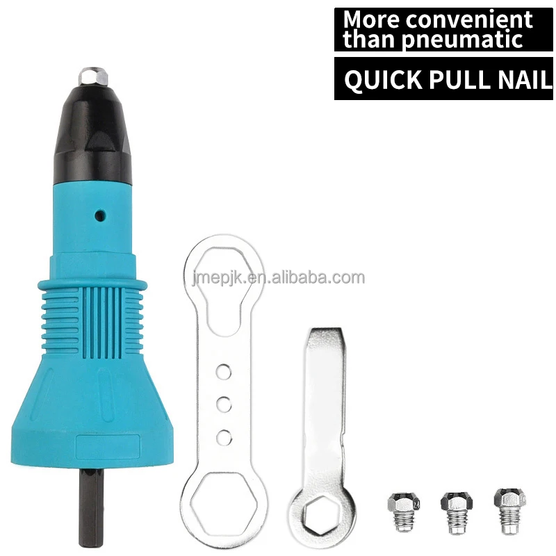 Plastic Rivet Gun Adapter Cordless Electric Pull Rivet Nut Gun Adapter ...