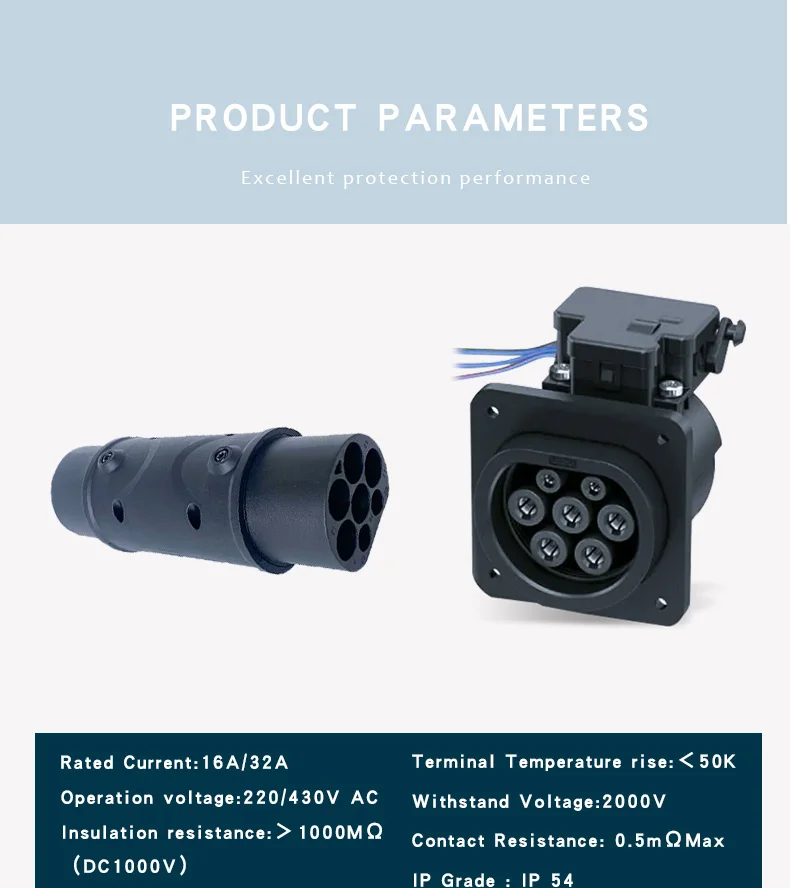 16a 32a 380v Ac Ev Adapter Type 2 Plug Convert To Gb/t Male Plug For ...