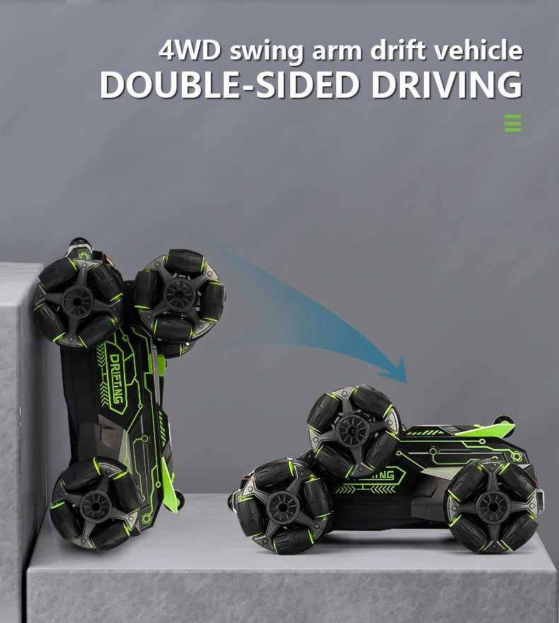 Gesture Control Drift Stunt Six-wheel 2.4ghz Rc Car Swing Arm Left ...