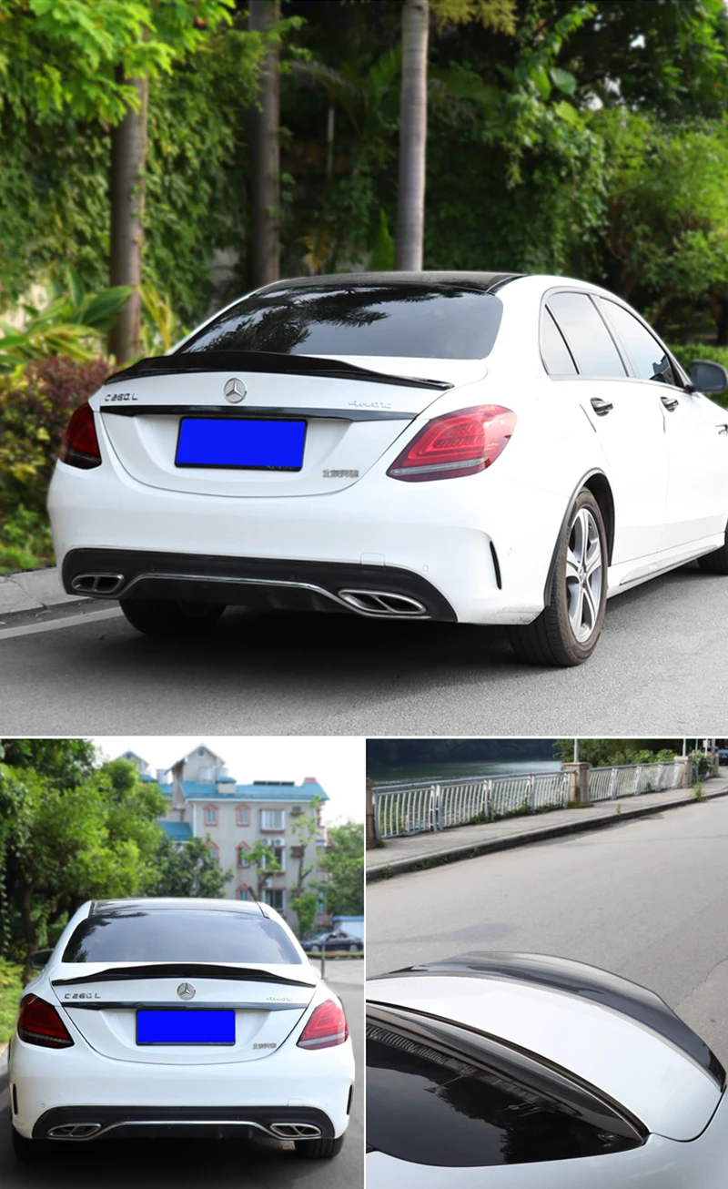 W205 Psm Style Rear Spoiler Car Exterior Accessories Rear Tail Trunk ...