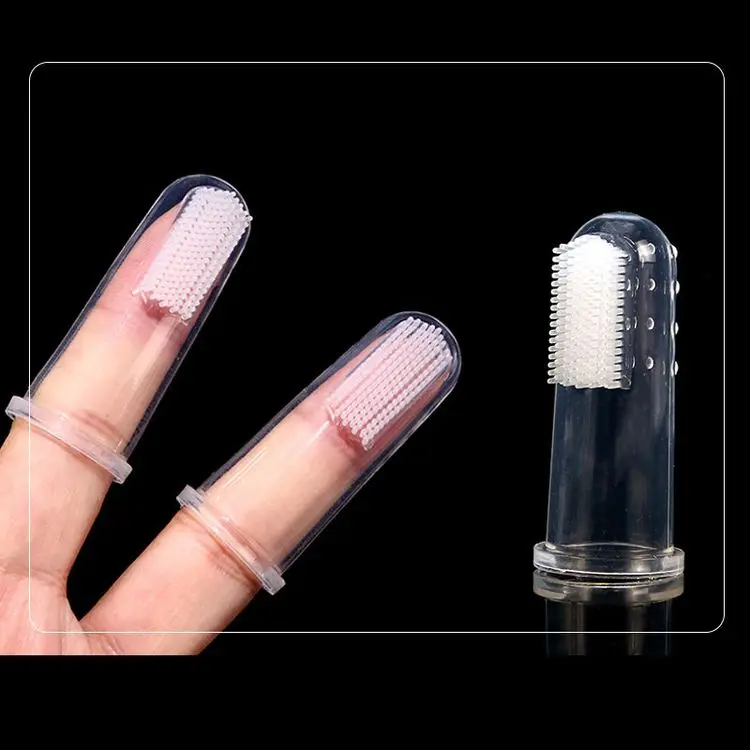 Silicone Pet Cleaning Brush Stick Dog Chew Toy Toothbrush Soft Pet ...