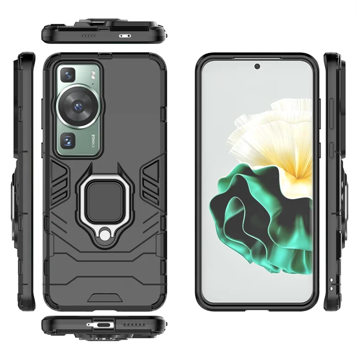 Rugged Shockproof Phone Case ART Magnetic Ring Holder Kickstand Armor ...