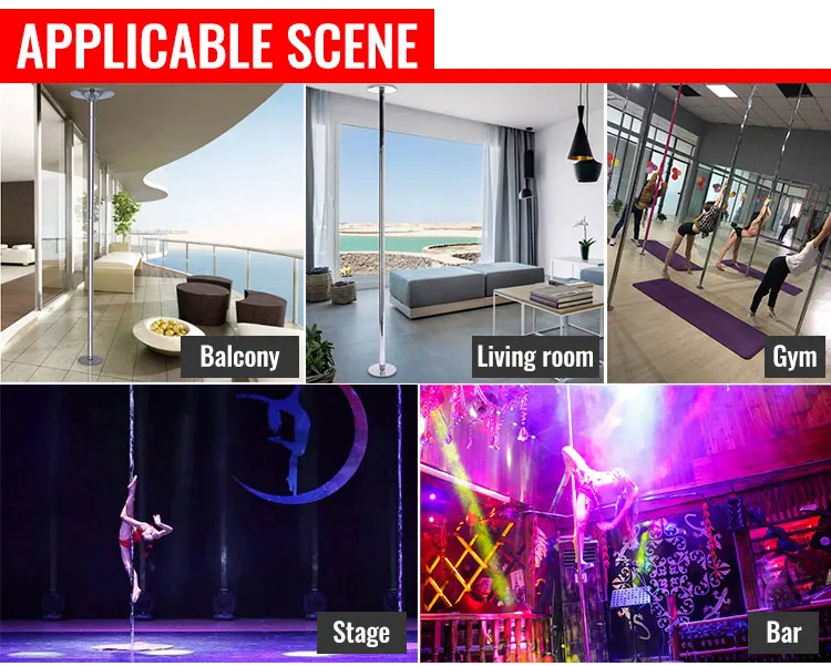 440 Pound Portable Telescopic Stripper Pole With Stage Platform ...