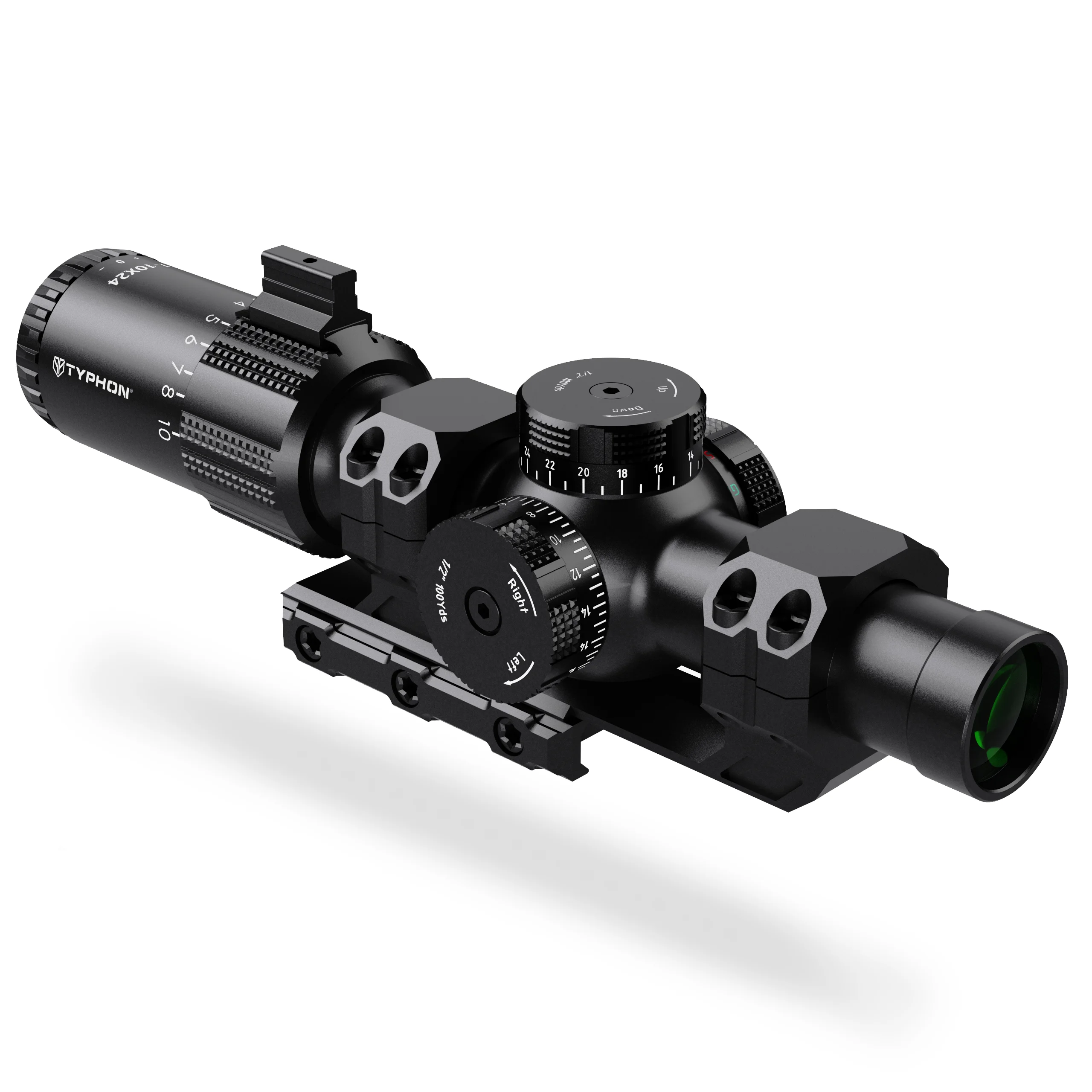 TYPHON 1-10x24IR FFP LPVO First Focal Plane Red Green Illuminated ...