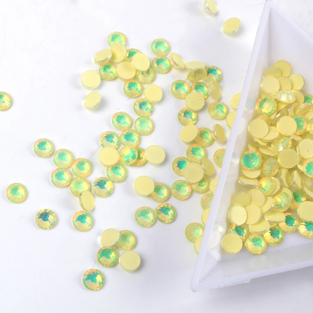 Neon Colors Flat Back Glass Rhinestones Non Hotfix Noctilucent ...