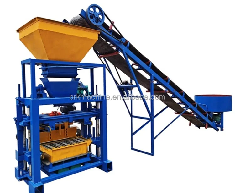 QT4-35B Manual Semi-automatic Interlocking Paver Hollow Cement Concrete ...