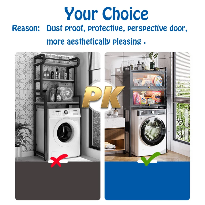 Washing Machine Storage Rack Scandinavian Space-saving Waterproof And ...