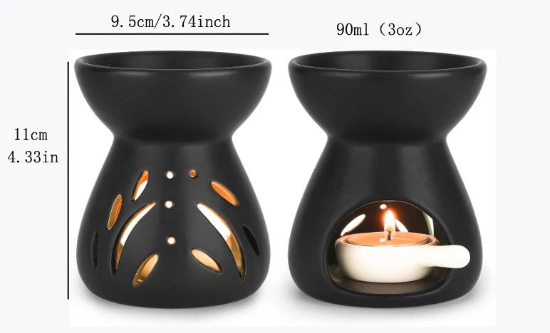 Aromatherapy Aroma Burner Ceramic Oil Diffuser Candle Tealight Holder ...