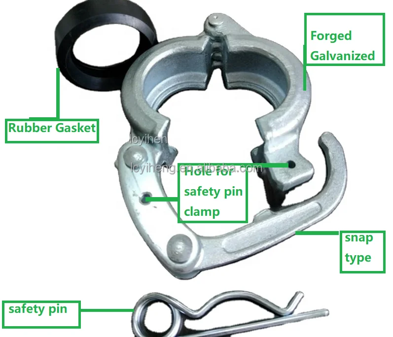 Adjustable Snap Clamps - Heavy Duty Couplings for Concrete Pumps