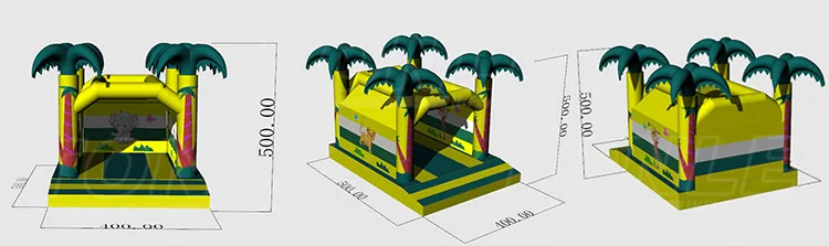 Inflatable Tropical Rainforest Trees Jungle Castle For Sale - Buy ...