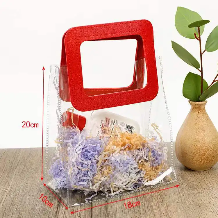 Carry Transparent Plastic Gift Clothing Packaging With Hand Gift Bag ...
