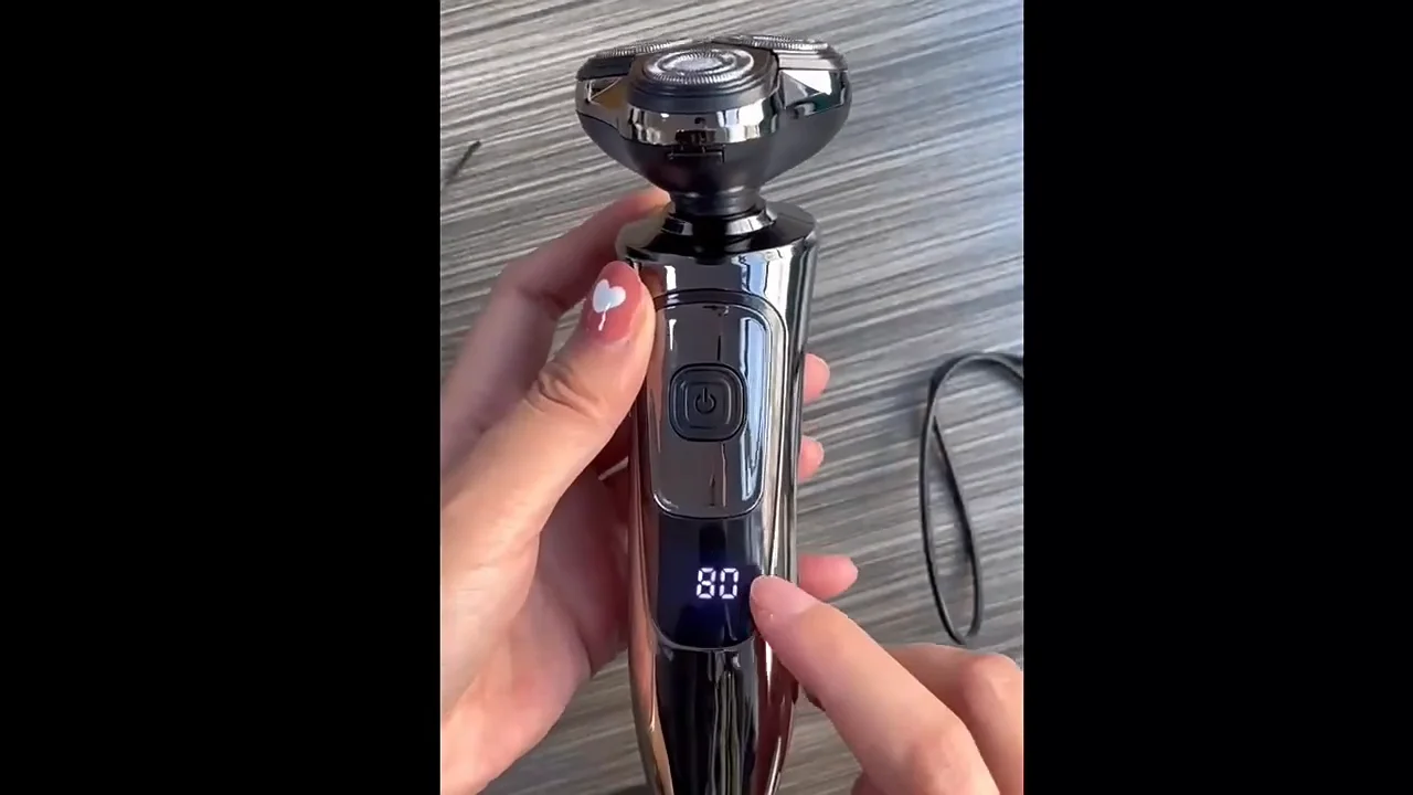 Rotary Shavers Beard Trimmer Led Display Shaving Cordless Waterproof ...