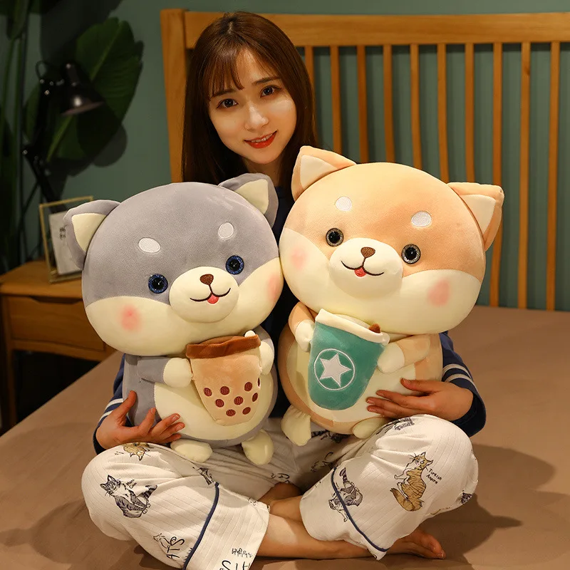 Wholesale Shiba Bubble Tea Plushie Cup Creative Funny Dog Milk Tea ...