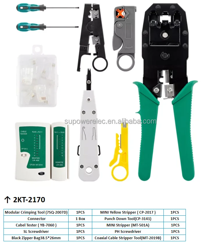 Network Cable Tester Tool - LAN UTP Screwdriver Kit