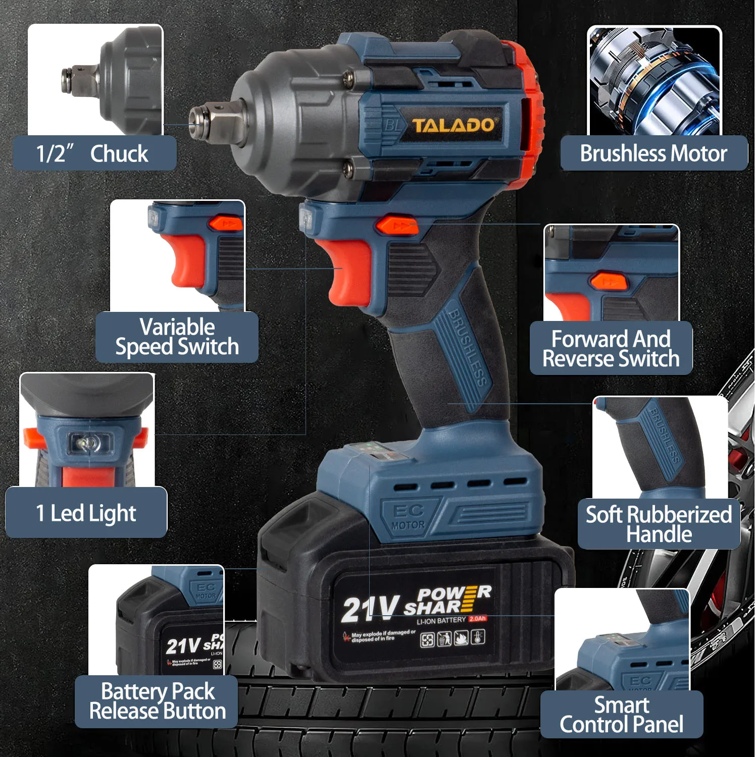 Industrial And Diy Grade Torque Wrench Brushless Lithium Electric ...