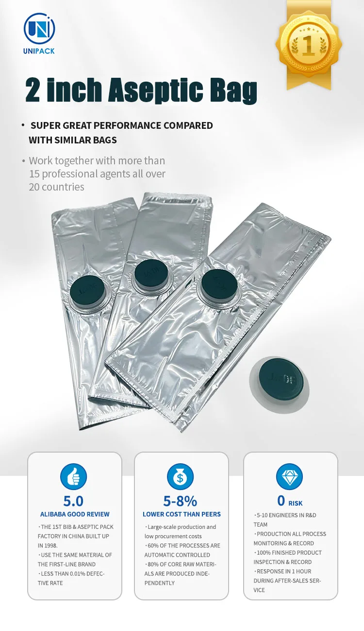 Unipack 2-inch Standard Barrier Frozen Fruit Jam Granular Food Aseptic ...