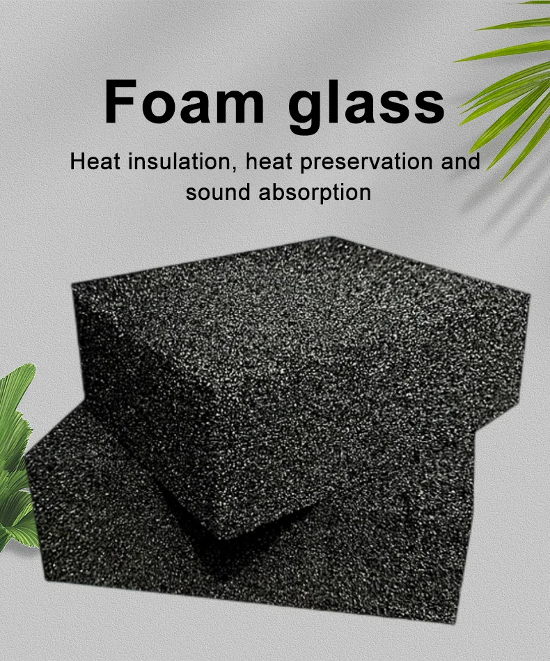 100mm Foam Glass Fireproof Black Rigid Wall Insulation Cellular Foam ...