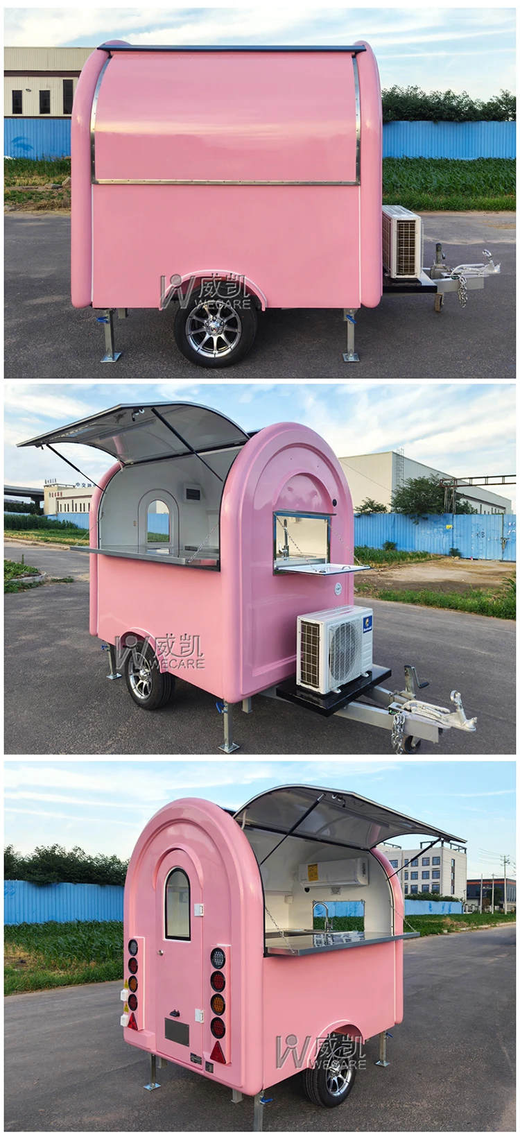 Wecare Small Hot Dog Cart Coffee Truck Mobile Coffee Street Food Carts ...