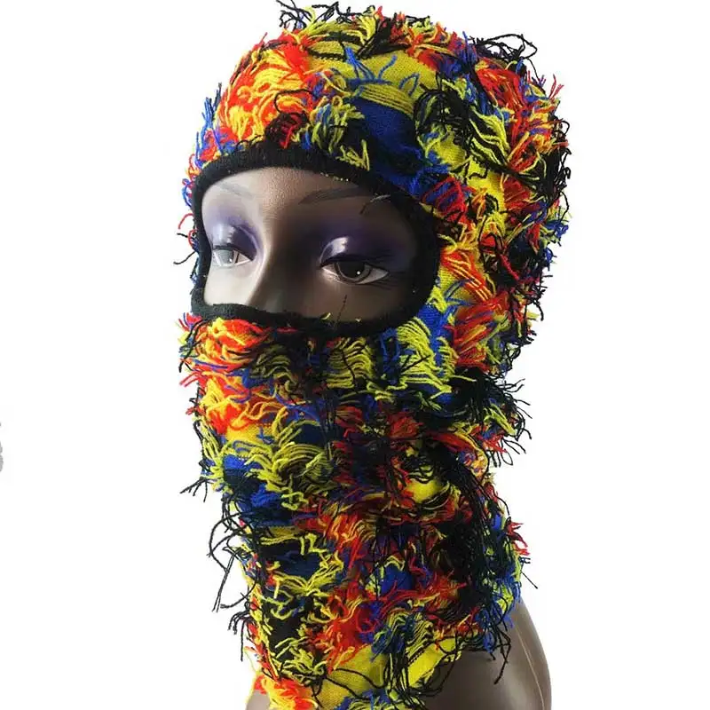 Wholesale Distressed Balaclava Ski Masks Custom Logo Designer Winter ...