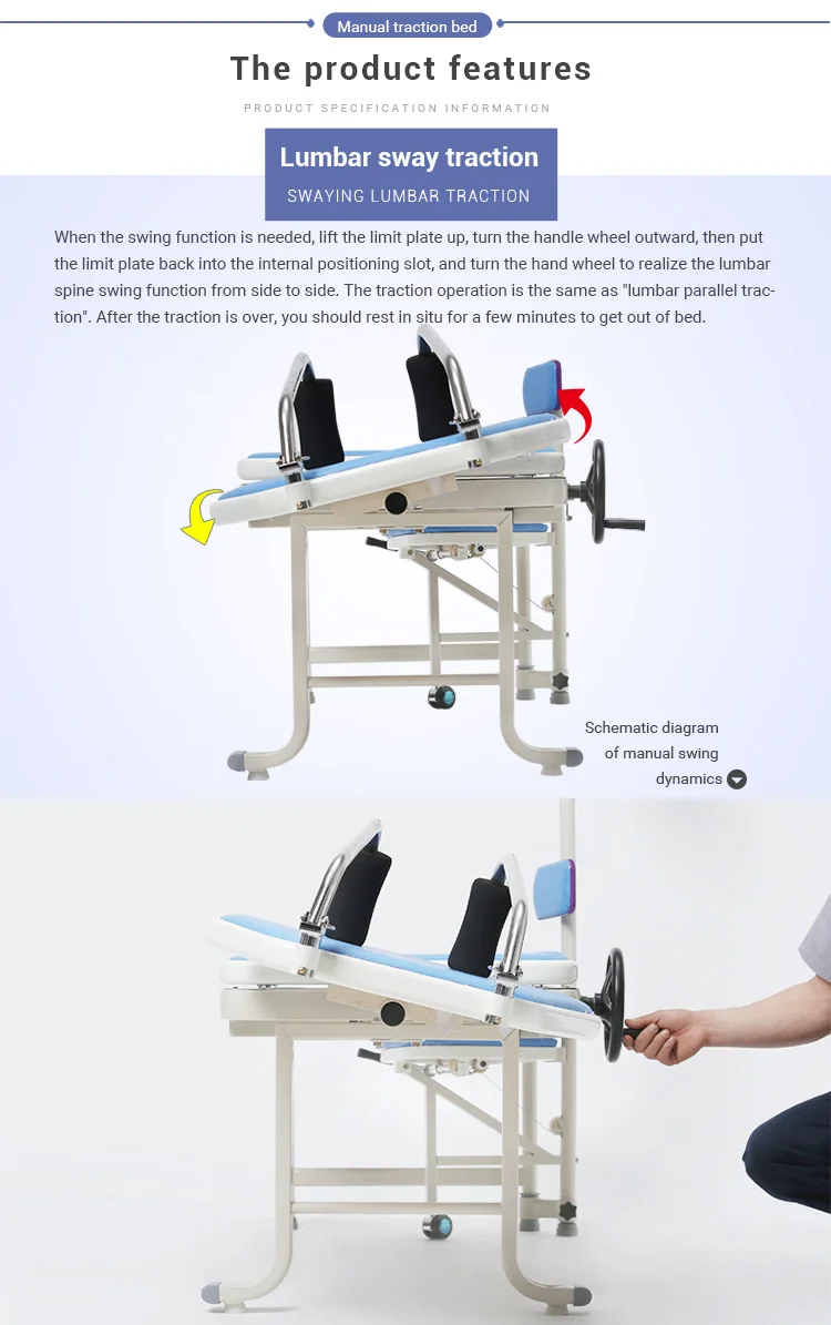 Manual Lumbar Traction Hospital Bed Medical Traction Frame Cervical and ...
