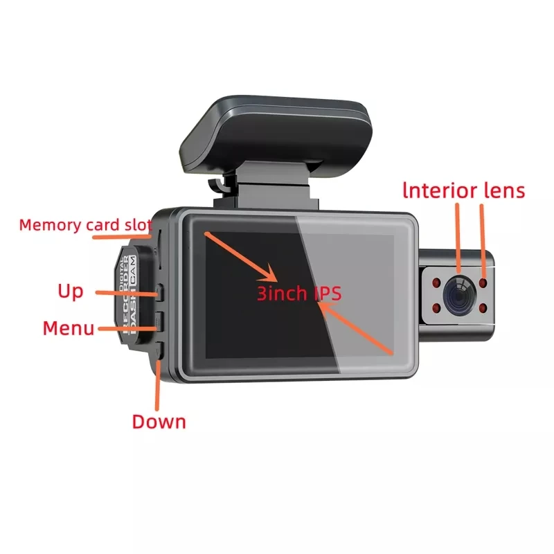 Z3 Dashcam - 1080P Dual Lens Car Recorder with Night Vision