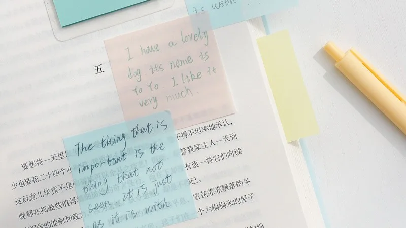 Transparent Sticky Notes Clear Waterproof Self-adhesive Translucent ...