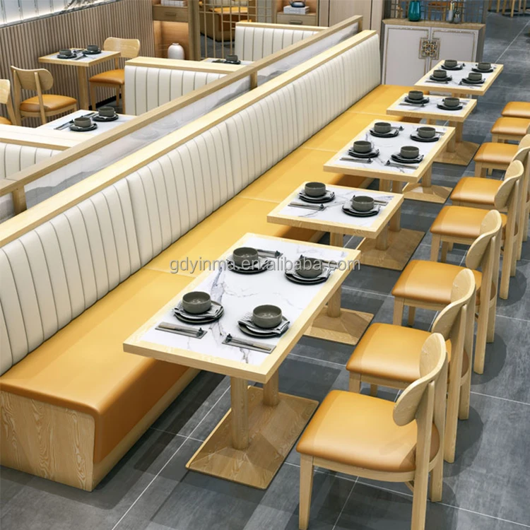 Modern luxury fast food restaurant dining tables and chairs for ...